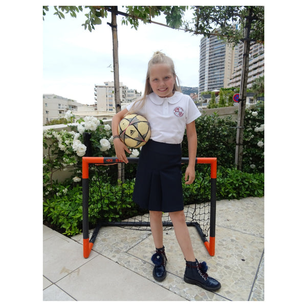 Fille - Polo Manche Courte Condamine - Vermillion Monaco